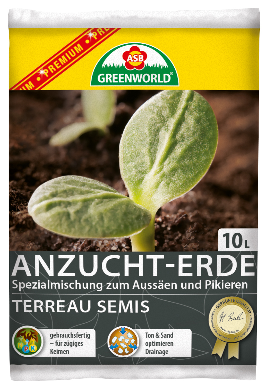 Produkt: ASB Greenworld Premium ANZUCHT-ERDE, 10 L - ASB Greenworld