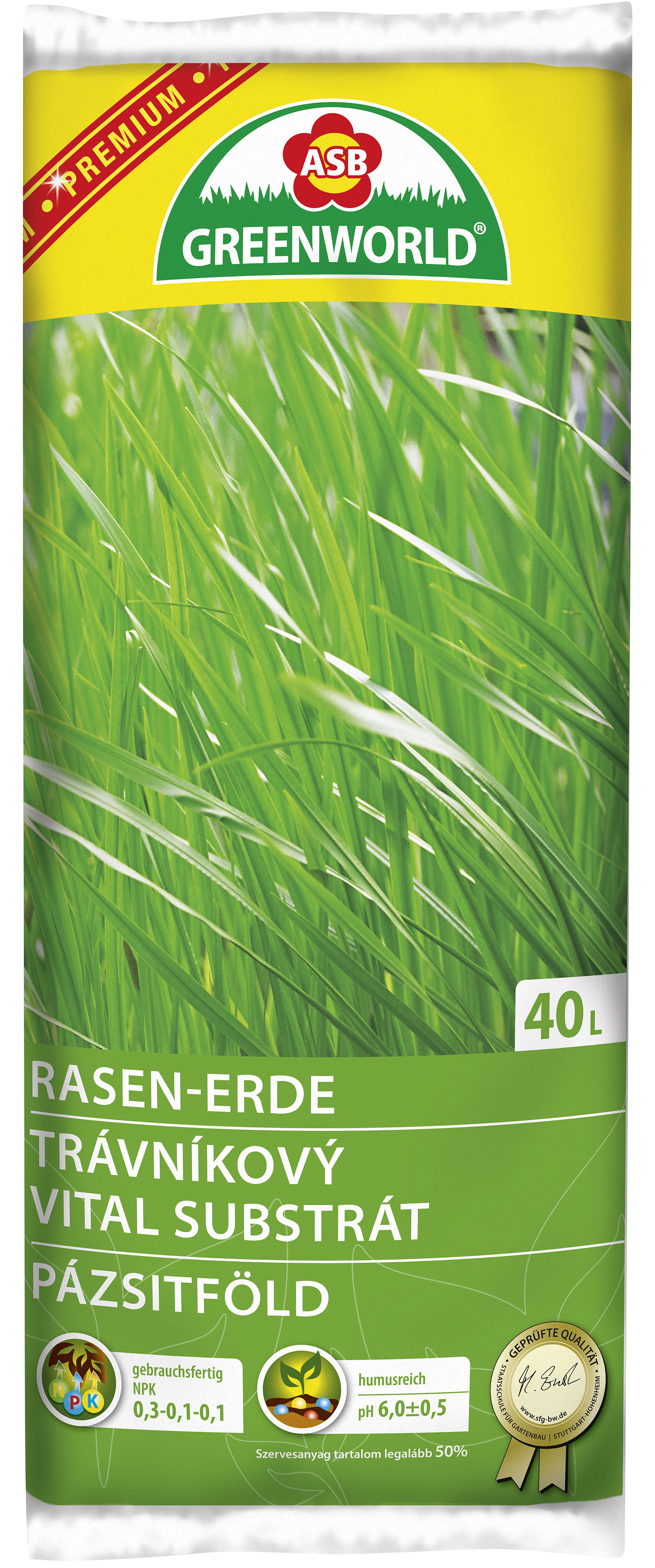 Produkt: ASB Greenworld Premium RASEN-ERDE, 40 L - ASB Greenworld